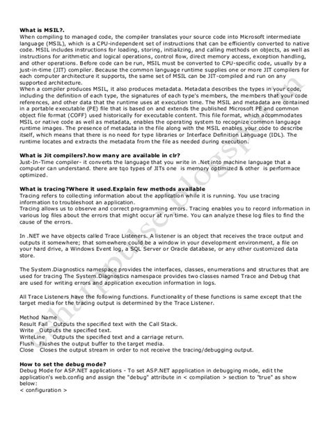 C Sharp And Interview Questions