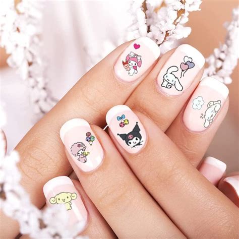 Cute Cartoon Nail Stickers 2 Sheets 3d Self Adhesive Nail Art For