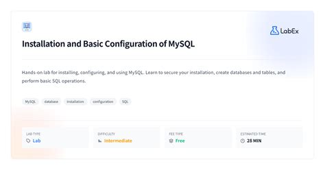 installation and basic configuration of mysql labex