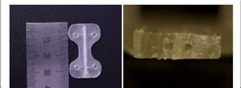 3d Printed Microchip Left And Cross Section Image Of The Chip Right