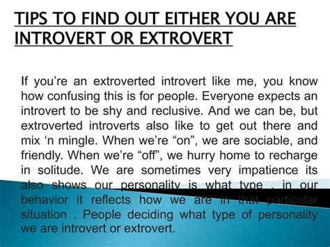 Extrovert Introvert Ppt Pptx