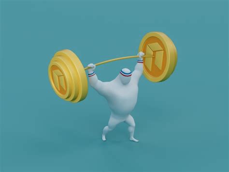Premium Photo Neo Crypto Heavy Barbell Lift Muscular Person 3d Illustration