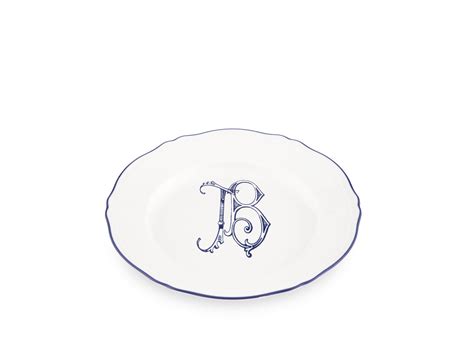 Charger Plates Blue Corona Monogram Ginori 1735