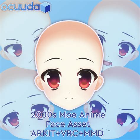 Vrchat Mmd Moe 2000s Anime Head Mesh Vrm Fbx And Pmx