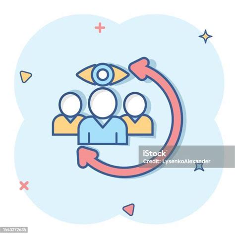 사람들은 코믹 스타일의 아이콘을 감시합니다 흰색 배경에 인간의 만화 벡터 그림을 검색합니다 파트너십 스플래시 효과 비즈니스 컨셉 0명에 대한 스톡 벡터 아트 및 기타 이미지