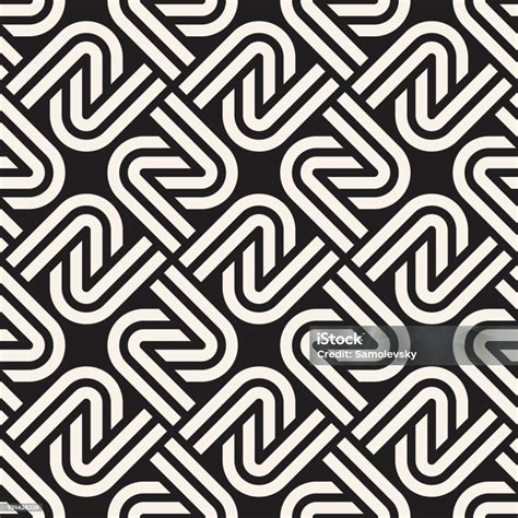 벡터 원활한 격자 패턴입니다 흑백 격자와 현대적인 세련 된 텍스처입니다 기하학적 그리드를 반복 간단한 그래픽 배경입니다 0명에 대한 스톡 벡터 아트 및 기타 이미지 Istock