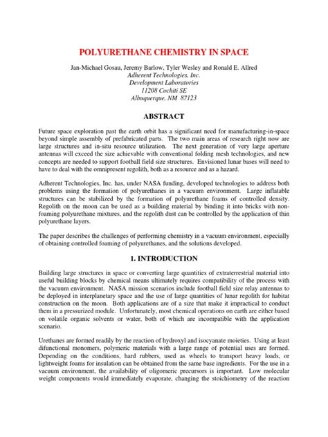 Polyurethane Chemistry Pdf Polyurethane Foam