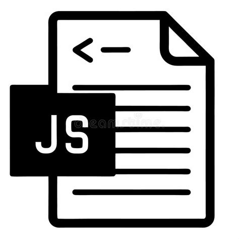 Javascript File Icon Document Symbol Coding Language Black And White