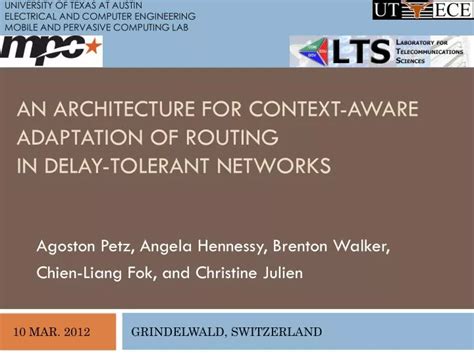 Ppt An Architecture For Context Aware Adaptation Of Routing In Delay