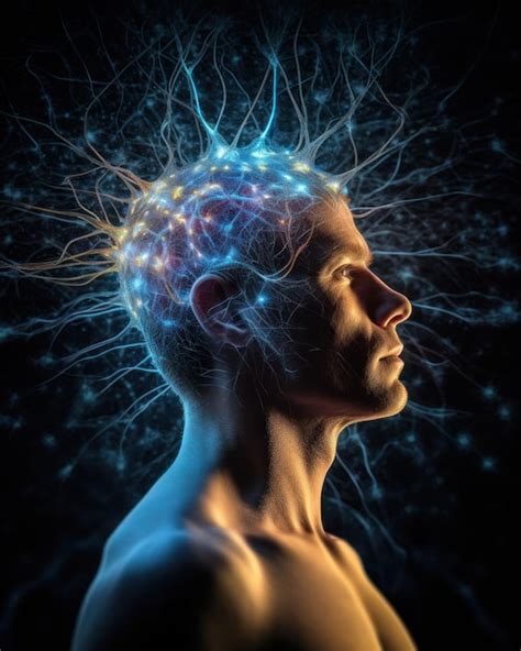 Premium Ai Image A Conceptual Visualization Surrounding A Pondering Man Neural Wonder Deep