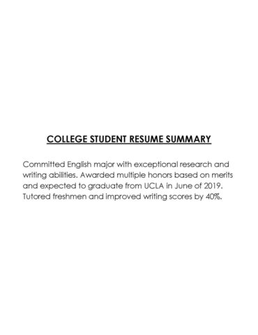 Perfect Resume Summary Examples How To Guide Perfect Resume Summary Examples How To Guide
