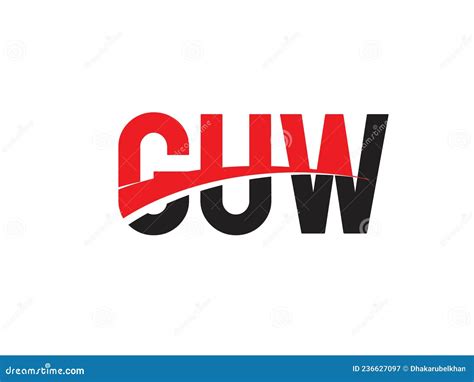 GUW Letter Initial Logo Design Vector Illustration Stock Vector ...