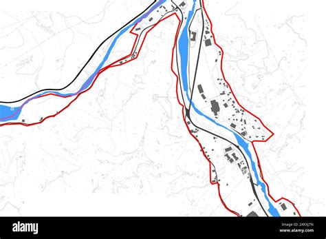 General Urban Plan With Urban Destinations Roads Buildable Areas And Land Plot Banner Design