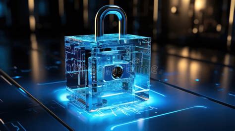 Data Encryption Dreams The Holographic Lock Stock Image Image Of