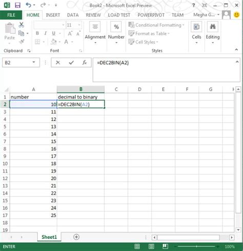 Bitlshift Function In Excel 2013