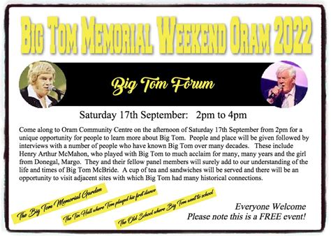 Big Tom Weekend Oram And Castleblayney Castleblayney