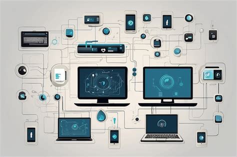 Premium Photo Cloud Computing Concept On Different Electronic Devices