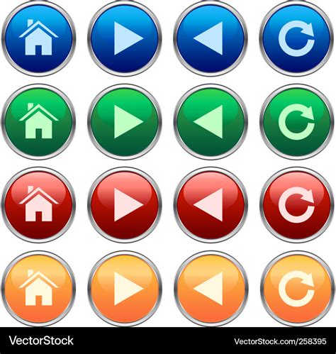 Browser Buttons Royalty Free Vector Image Vectorstock
