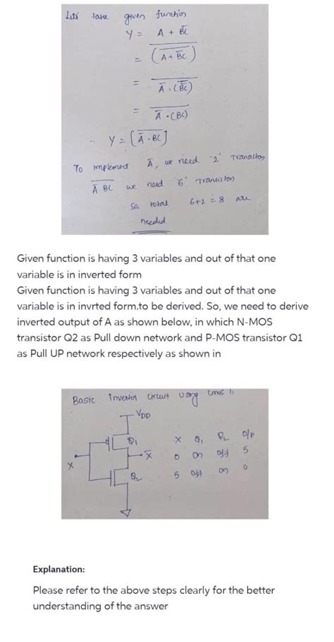 Solved 3 Design The Cmos Circuit Needed To Implement The Following