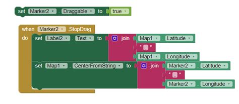 Displaying Marker Coordinates Lat And Long In A Label On The Screen