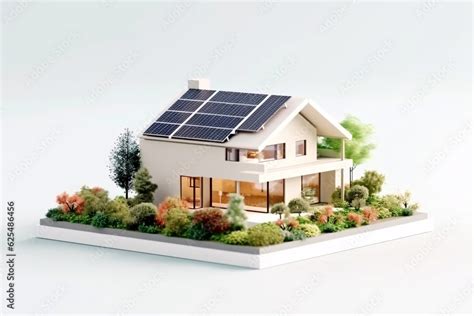 3d Model Layout Of An Eco Friendly Energy Efficient House Energy Efficient House Renewable