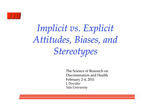 Implicit Vs Explicit Attitudes Biases And Stereotypes Docslib