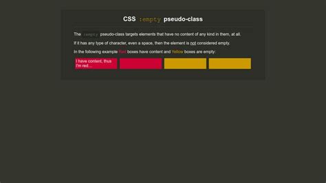 Css Empty Pseudo Class