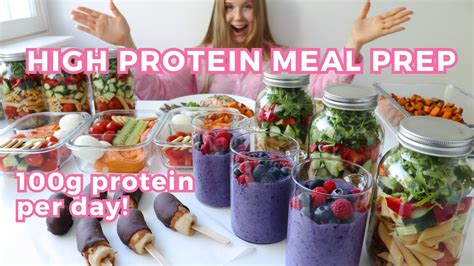 Weekly Healthy And High Protein Meal Prep 100g Protein Per Day Dining And Cooking