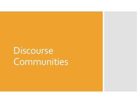 discourse communities