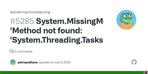 Systemmissingmethodexception Method Not Found Systemthreading