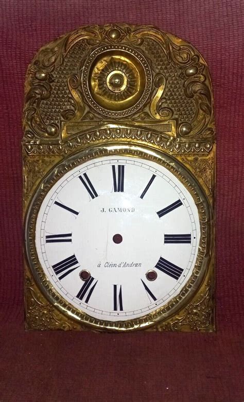 Ancien Fronton Cadran Mailler Pour Horloge Comtoise Xix Mantel