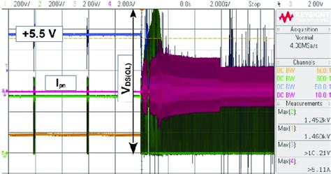 the 57 w acf in pulse skipping mode zero load at 550 v input the