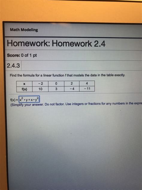 Solved Math Modeling Homework Homework Score Of Pt Chegg