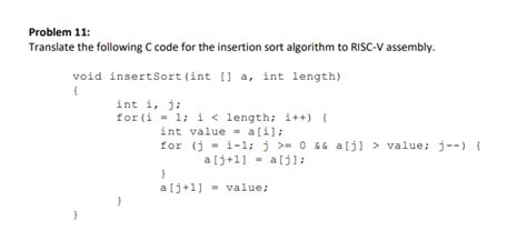 Solved Problem 11 Translate The Following C Code For The