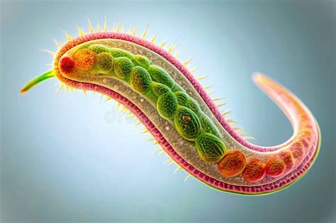 Microscopic Parasites Seen Under Electronic Microscope Stock