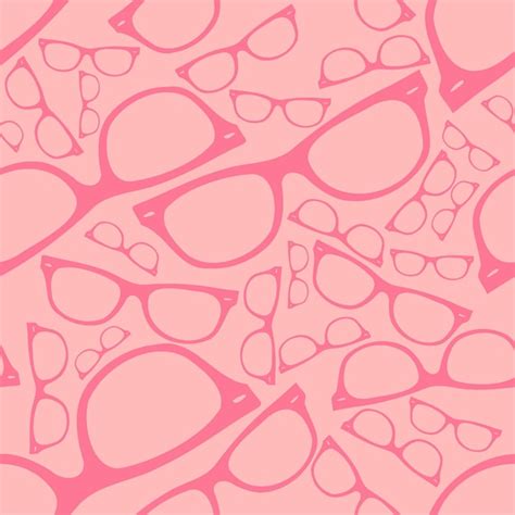 Premium Vector Vector Pink Design Seamless Pattern With Glasses Shapes In Endless Pattern Design