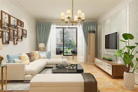 世纪龙庭118平三居室简约风格装修效果图