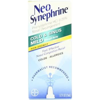 Neo Synephrine Nasal Spray Mild Formula 5 Ounce Bottles