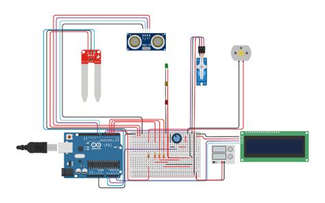 circuit design proyecto riego automatico tinkercad