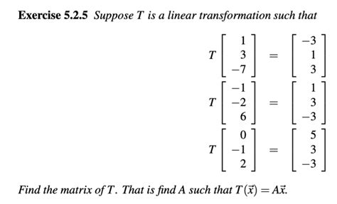 Solved Exercise 5 2 5 ﻿suppose T ﻿is A Linear Transformation