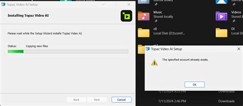 The Specified Account Already Exists Error When Updating From 514