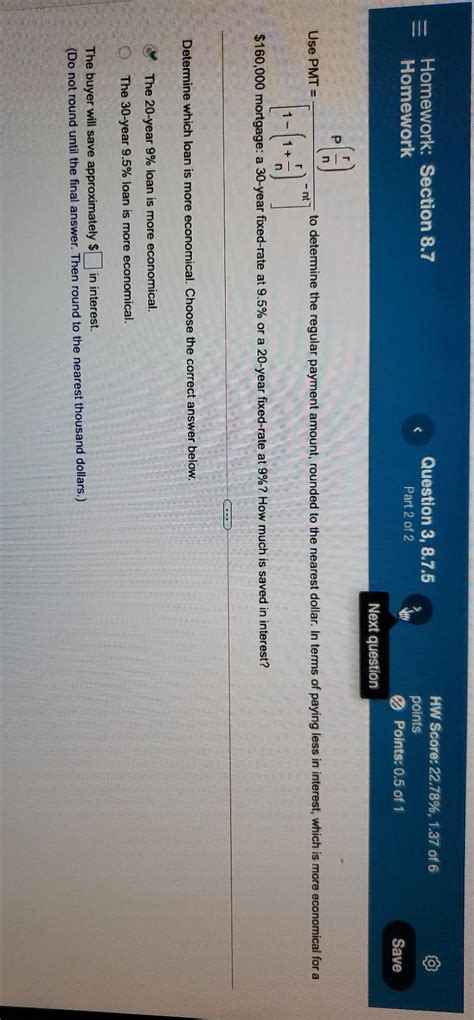 Solved Homework Section 8 7 Homework Question 3 8 7 6 Part