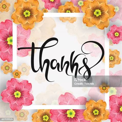 다채로운 인사말 카드 포스터 꽃 꽃과 텍스트 감사 초대 디자인 벡터 일러스트 레이 션 감사에 대한 스톡 벡터 아트 및 기타 이미지 감사 감사합니다 개화기 Istock