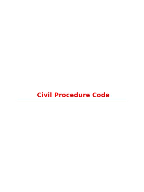Civil Procedure Code Pdf Injunction Judgment Law