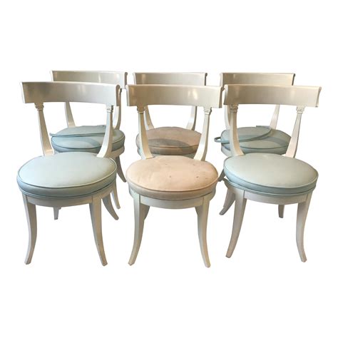 Set Of Eight Wingback Italian Dining Chairs 1950s For Sale At 1stdibs