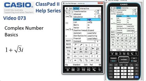 Classpad Help 73 Complex Number Basics Youtube