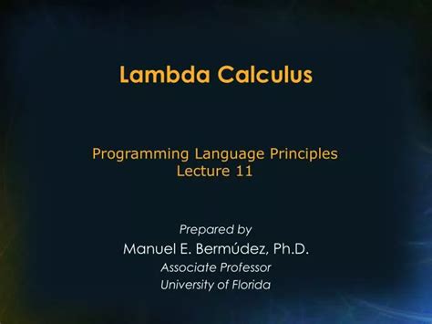 Ppt Lambda Calculus Powerpoint Presentation Free Download Id3227041