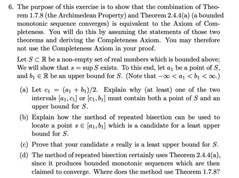 Solved The Purpose Of This Exercise Is To Show That The