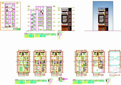 Edificio Multifamiliar En Autocad Descargar Cad 58 Mb Bibliocad