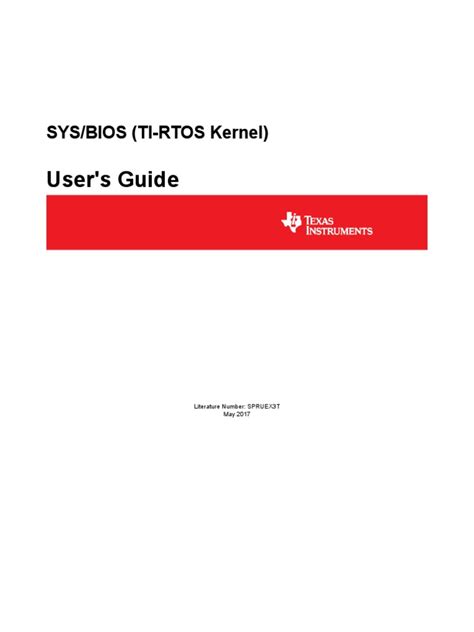 Users Guide Sysbios Ti Rtos Kernel Pdf Computer Architecture Computing